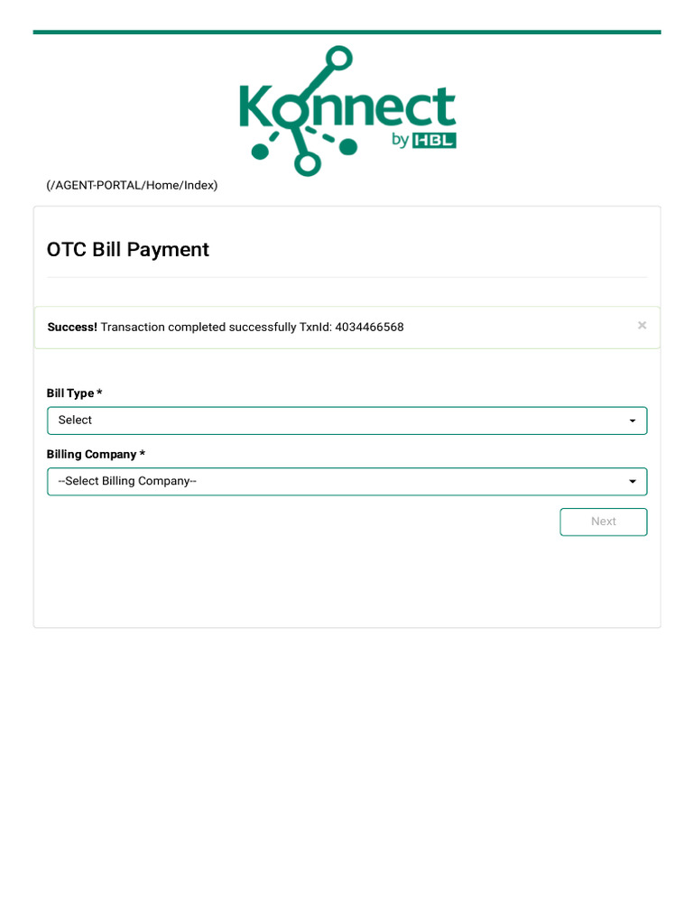 Bill Payment - HBL Portal | PDF