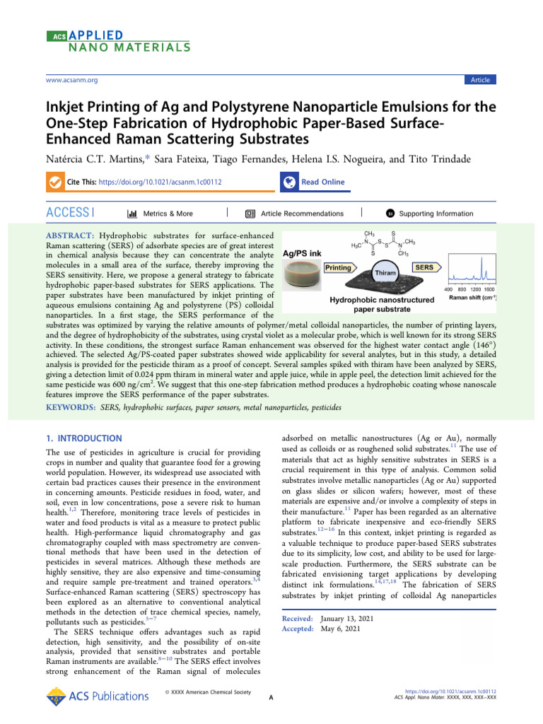 Inkjet Printing of Ag and Polystyrene Nanoparticle Emulsions For The ...