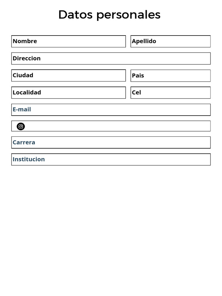 Datos Personales y Académicos | PDF