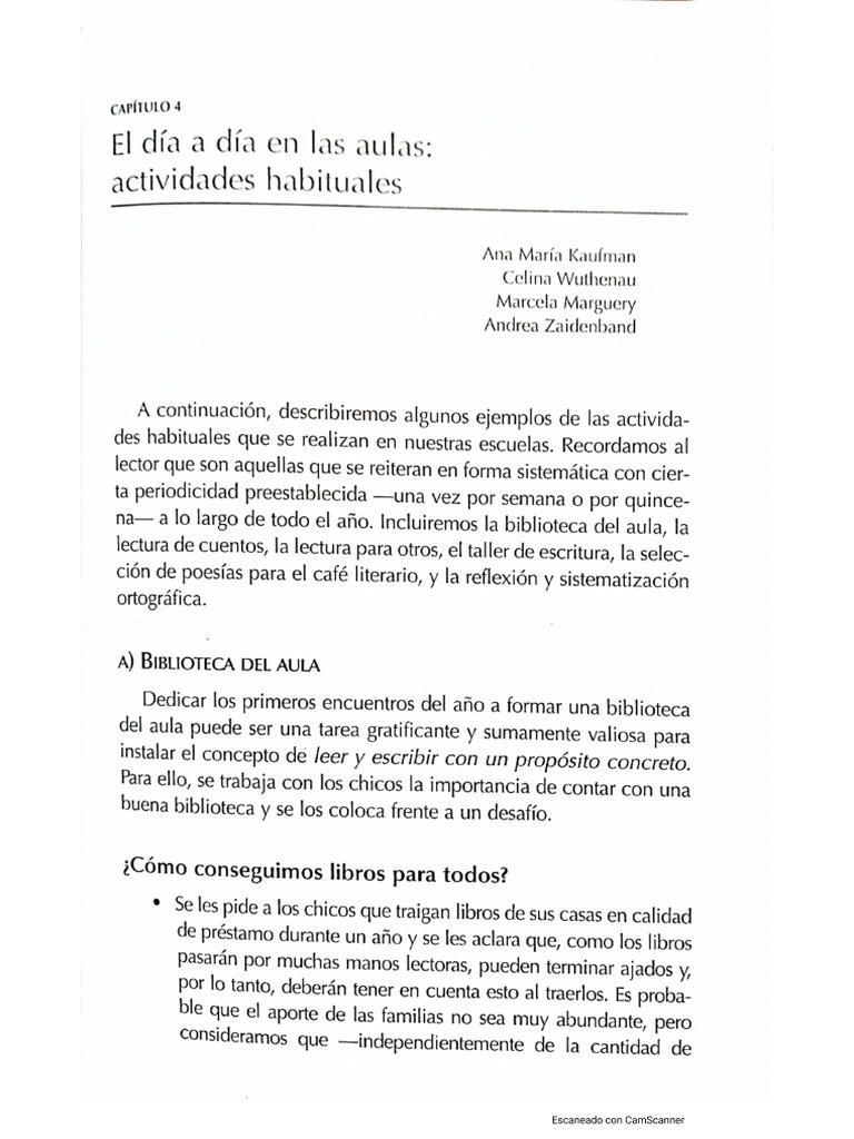 Leer y Escribir El Día A Día en Las Aulas | PDF