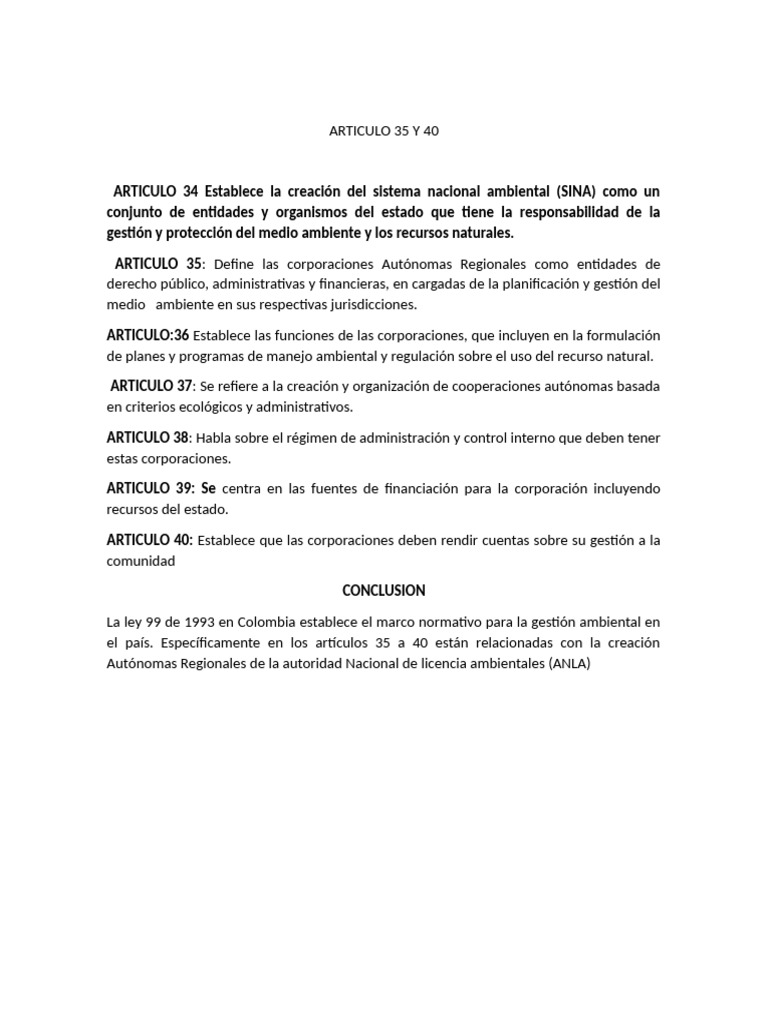 Articulo 35 y 40 | PDF