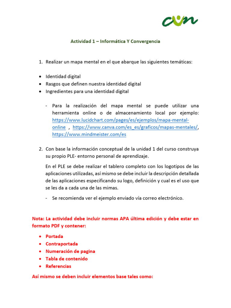 Actividad - Unidad 1 - Informática y Convergencia | PDF