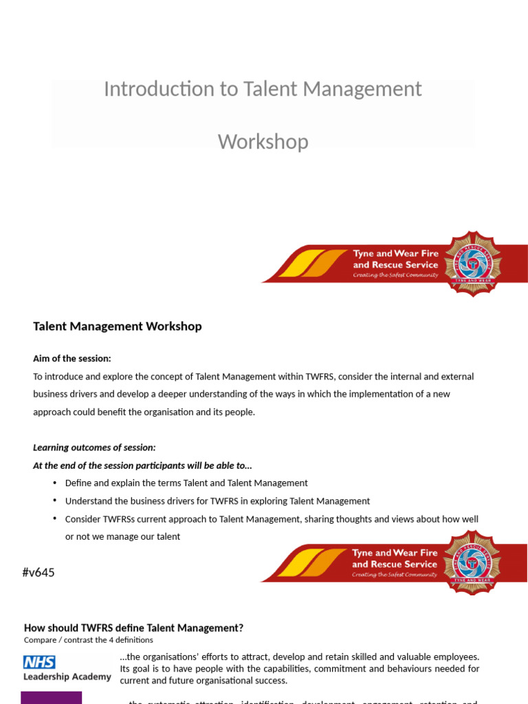 Example Introduction To Talent Management Slides From TWFRS | PDF ...