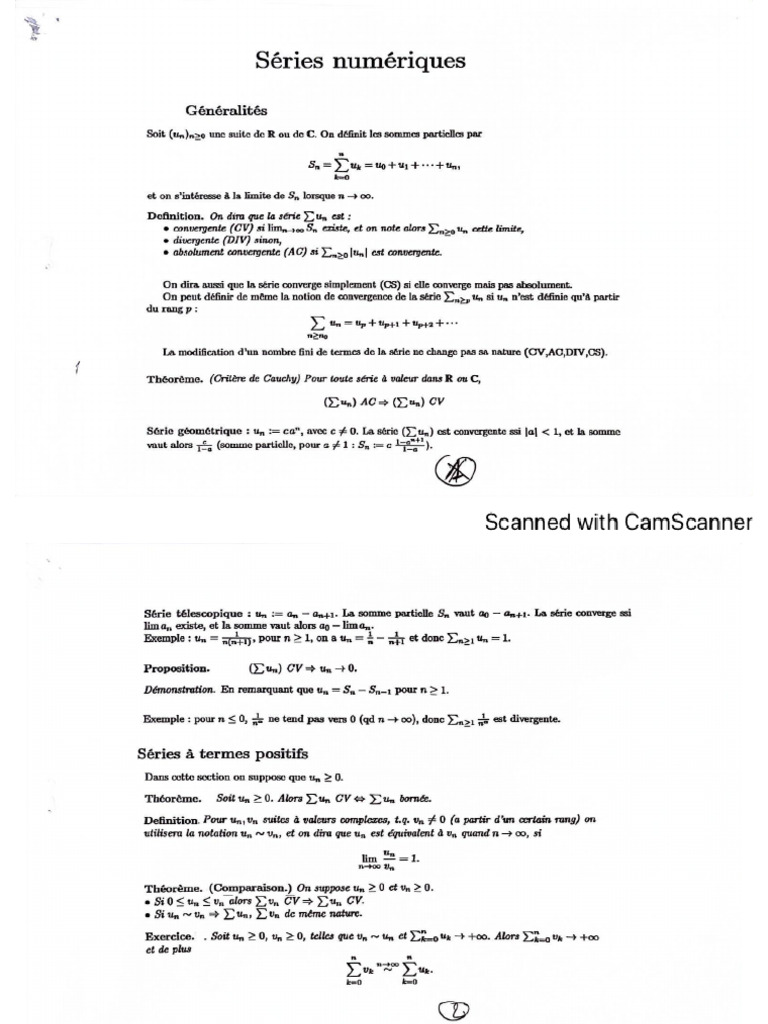 Les Series Numeriques | PDF