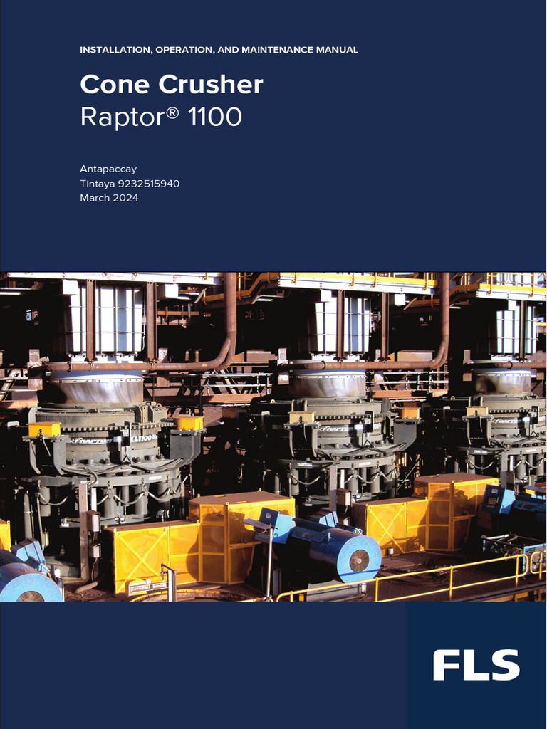 Raptor Cone Crusher R1100 IOM - EN Partes | PDF | Belt (Mechanical ...