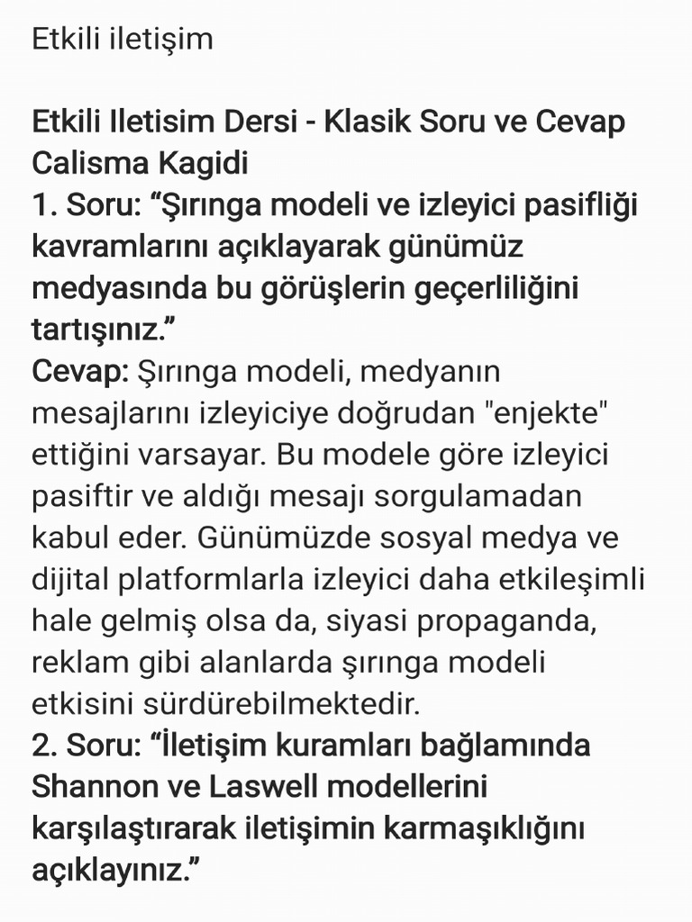 Etkili iletisim | PDF