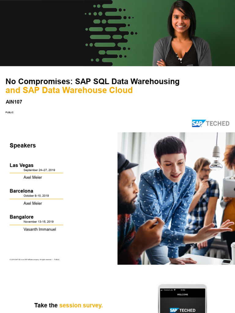 TECHED_AIN107_EN_2019_SAPSQLDW_SAPDWCould | PDF | Data Warehouse | Cloud Computing