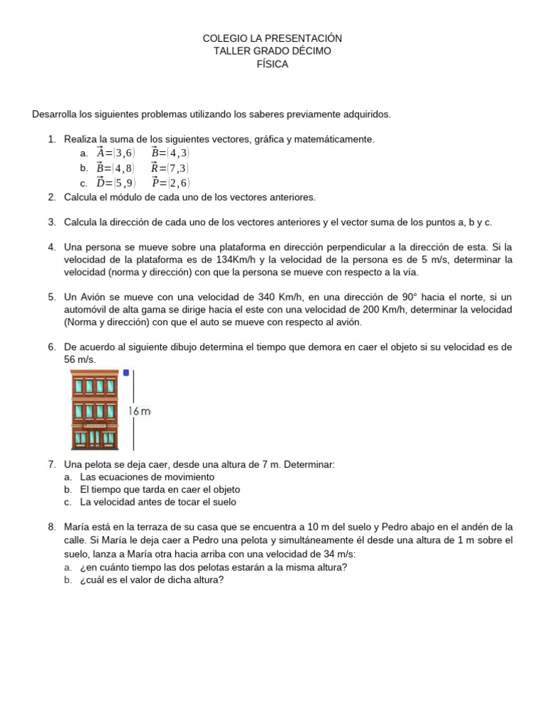 Taller 2V Grado Decimo | PDF