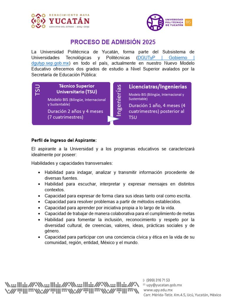 Proceso Admisión Upy 2025 | PDF | Multilingüismo | Inteligencia artificial