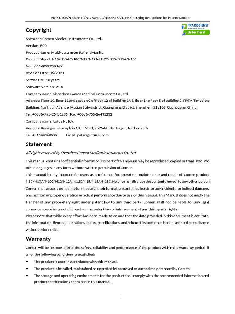 Manual de Usuario N Series Comen | PDF | Electrocardiography
