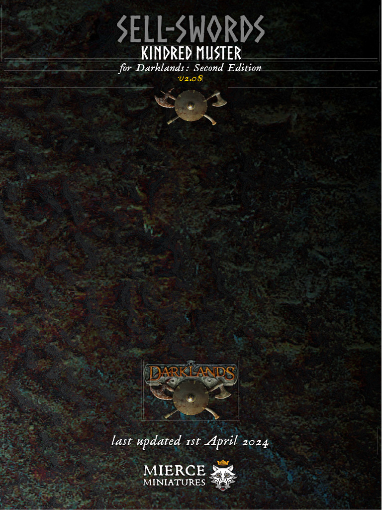 Darklands 2nd Edition - Darklands - Kindred - Sell-Swords - Muster - v2 ...