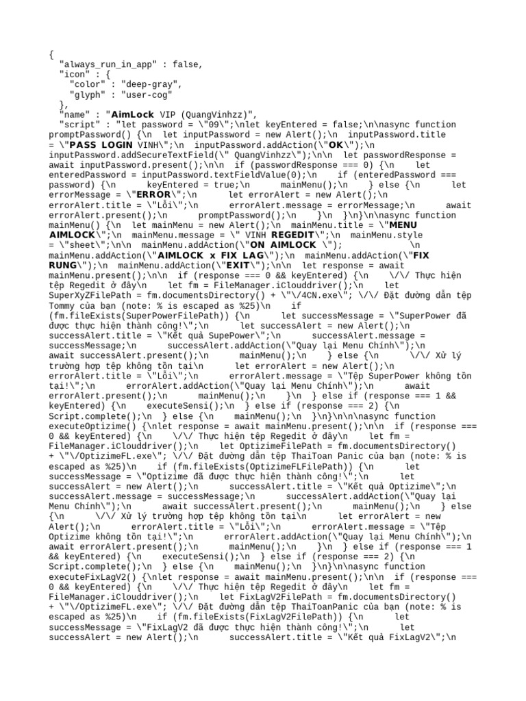 VIP (QuangVinhzz).Scriptable | PDF