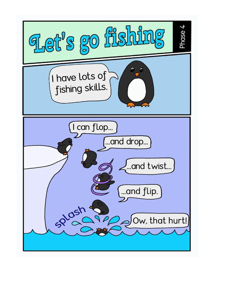 Let's Go Fishing - Phase 4 Decodable Comic | PDF