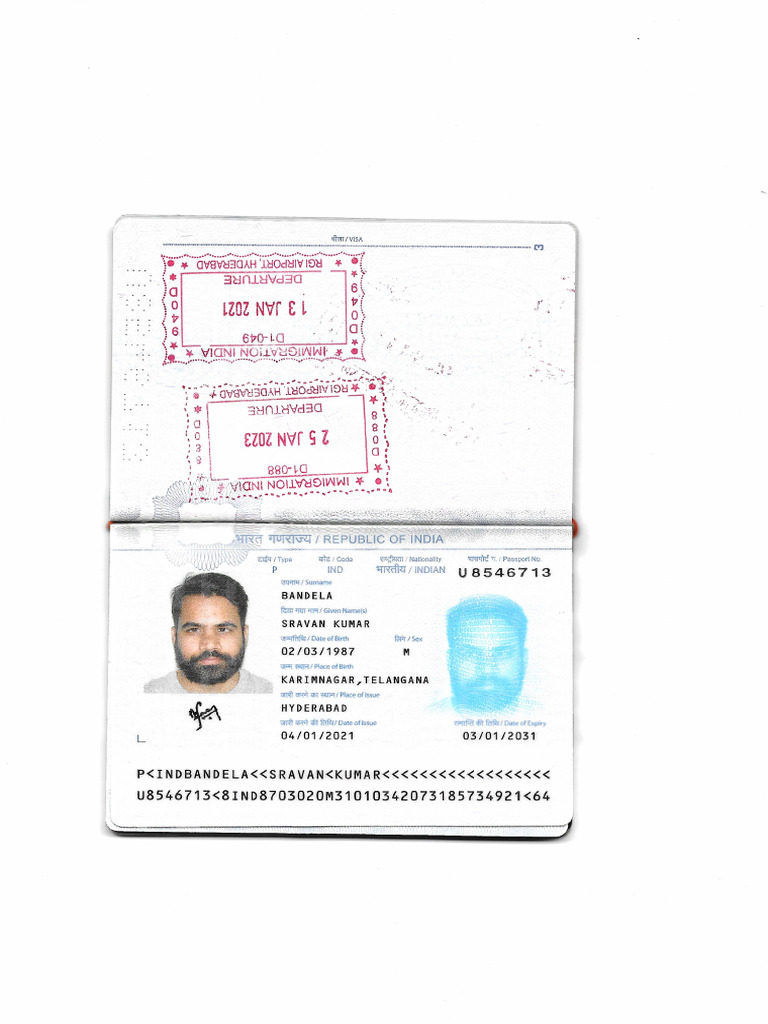 Sravan Passports Full Scanned | PDF