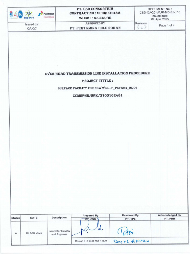 Over Head Line Transmission Installation Procedure Surface Facility for ...