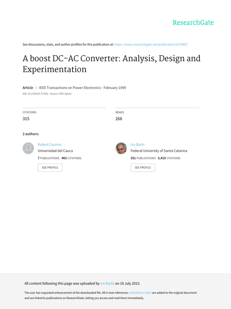 A_boost_DC_AC_converter_analysis_design | PDF | Power Inverter | Capacitor