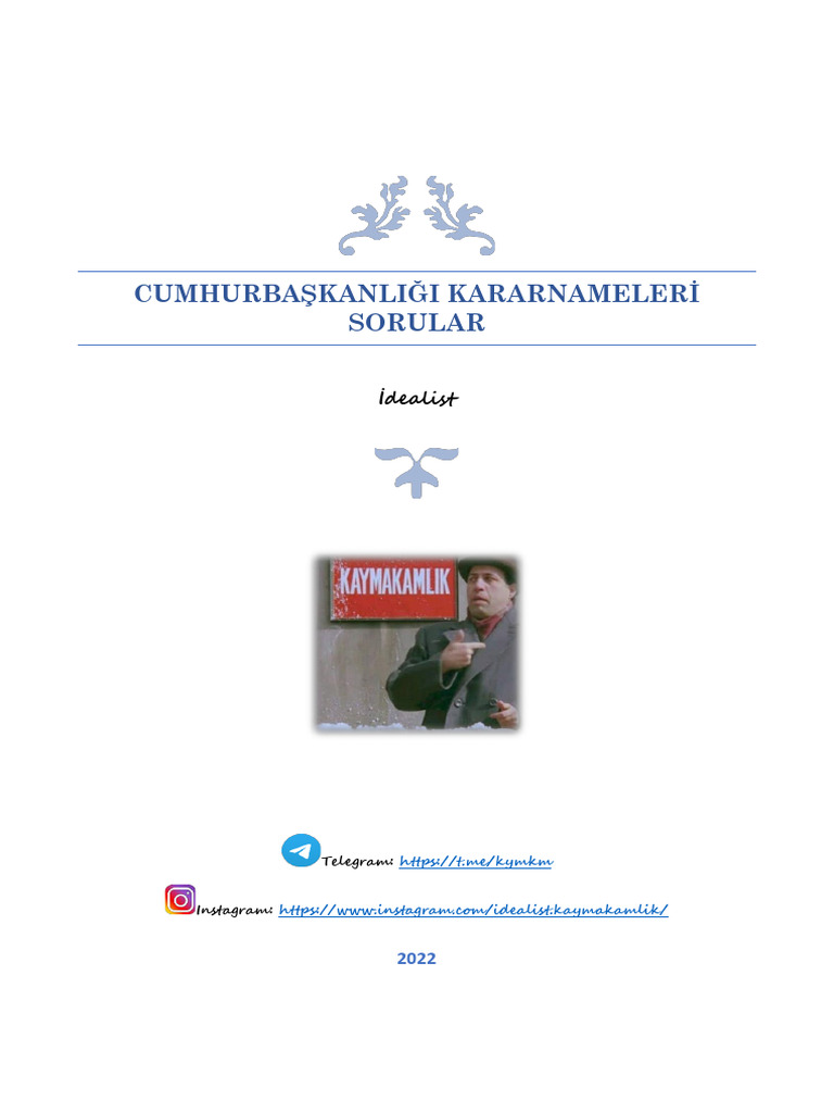 1 Sayılı CBK - Sorular | PDF