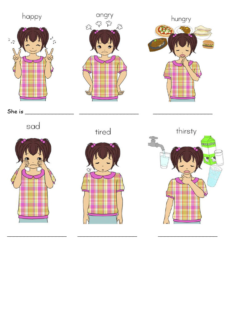 Feelings+clothes Vocabulary Practice | PDF