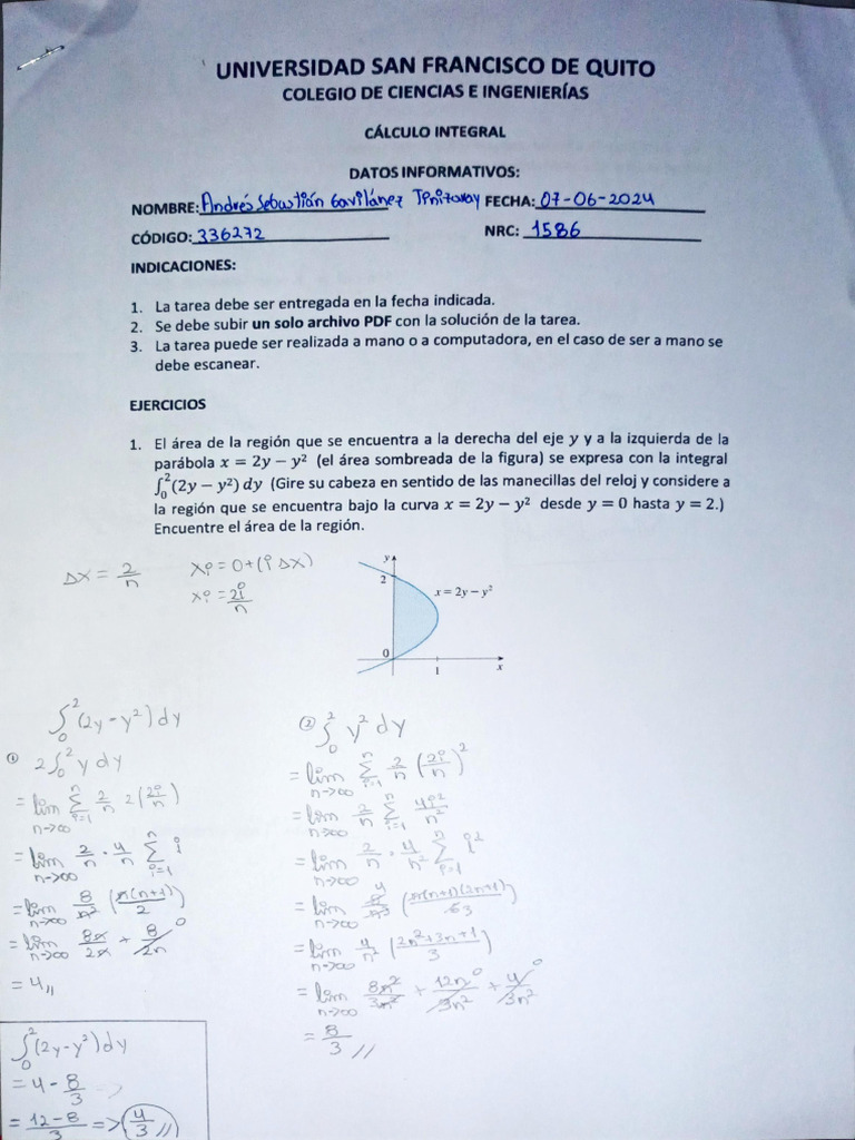 Deber 1 Calculo Integral Teoría | PDF | Geometría del plano euclidiano | Formas geométricas