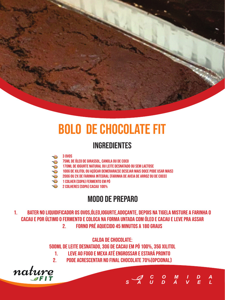 Bolo de Chocolate Fit | PDF