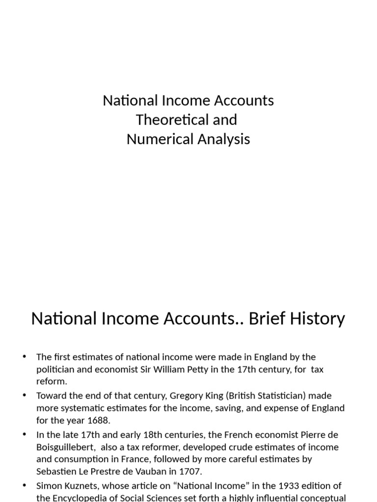 National Income Accounts Overview | PDF | Measures Of National Income ...