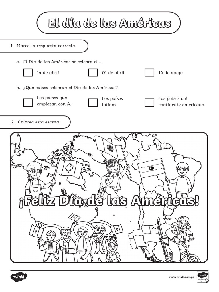 Sa DF 1727122347 Ficha de Actividad Dia de Las Americas Ver 1 | PDF