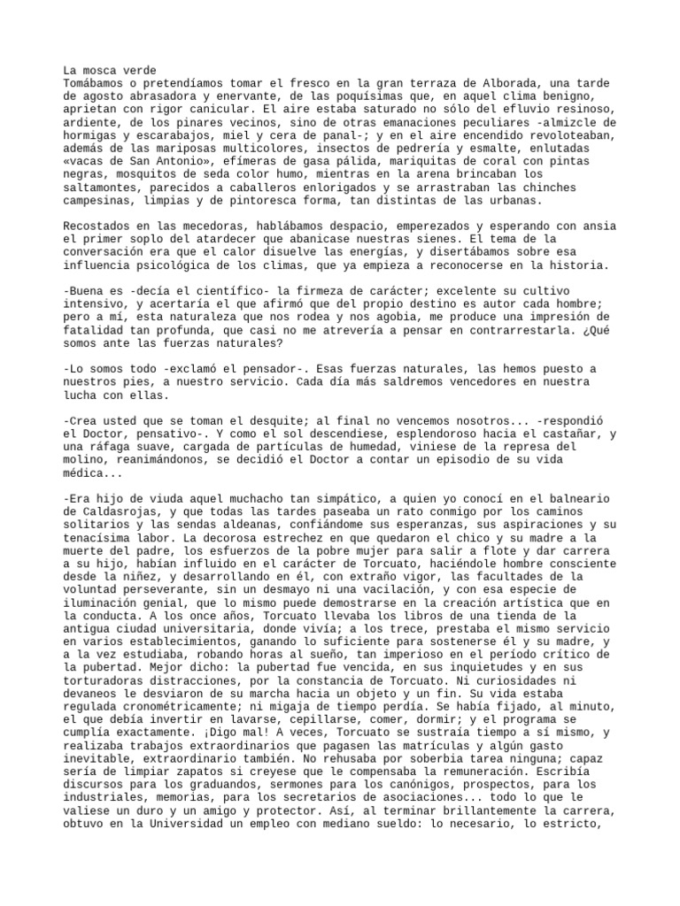 La mosca verde - cuento | PDF | Insectos