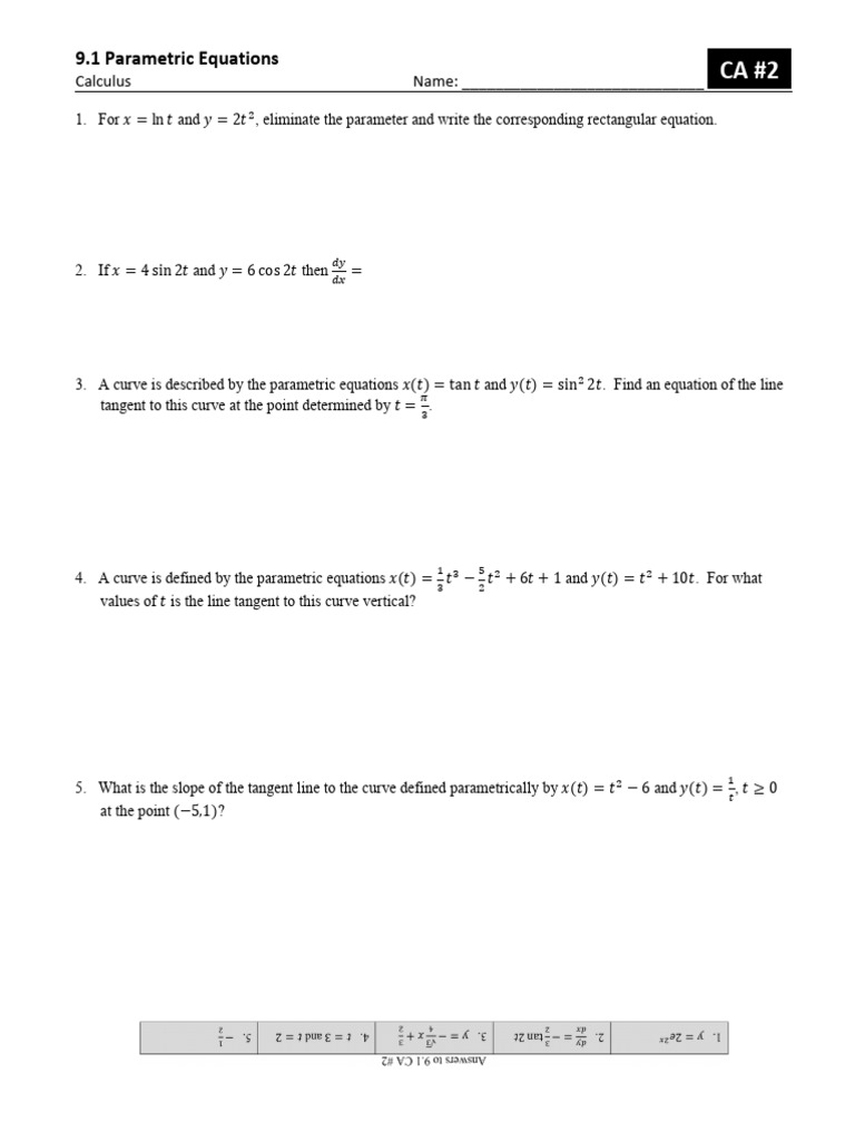 Calc 9.1 Ca2 | PDF