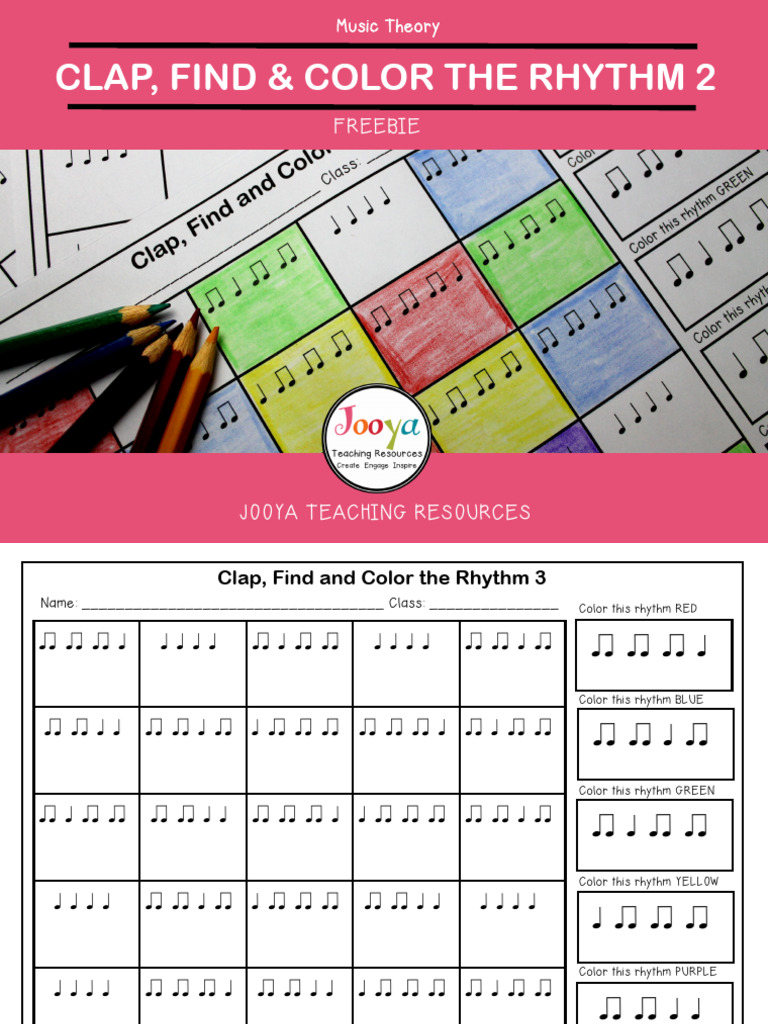 Clap Find and Color Rhythm Set 2 FREEBIE 2018 - Removed | PDF ...