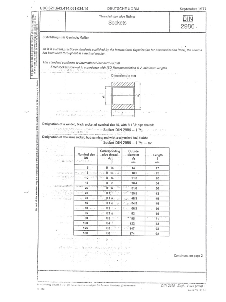 Din 2986 - Sept - 1977 | PDF