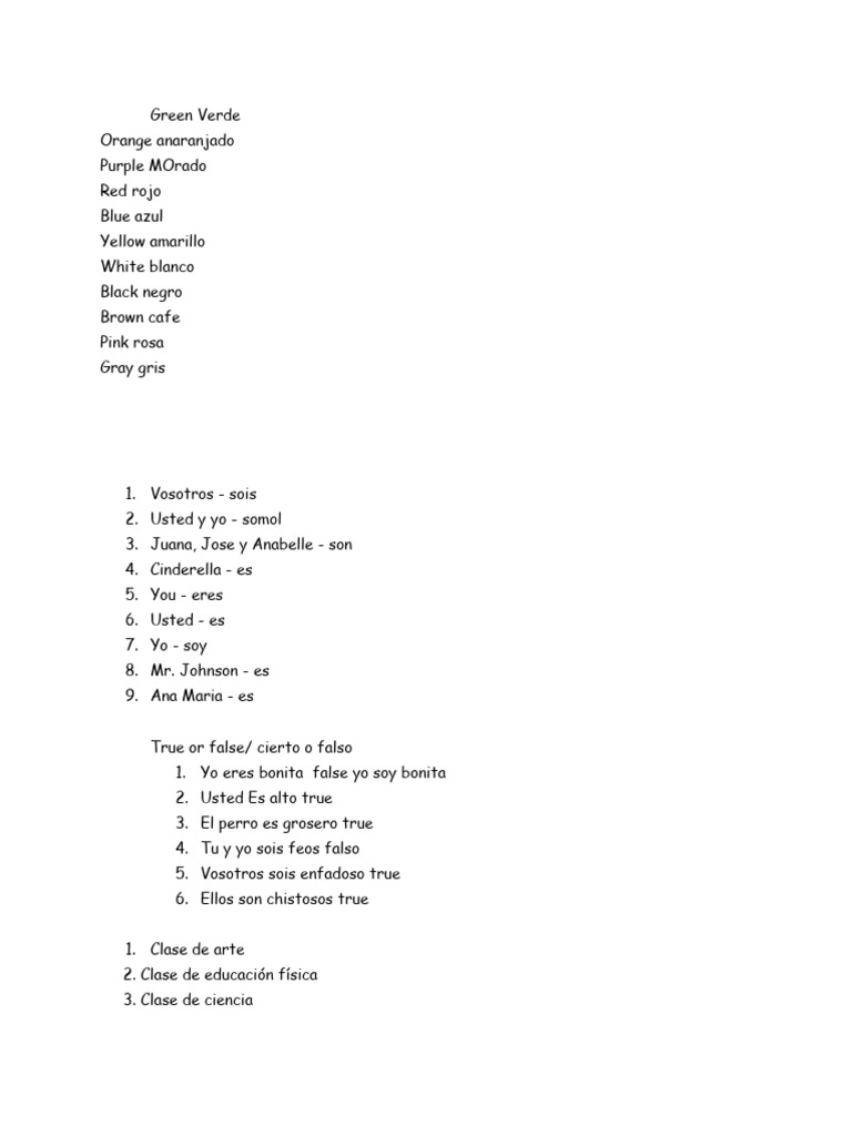 Spanish Stuff | PDF | Cocina | Habitación