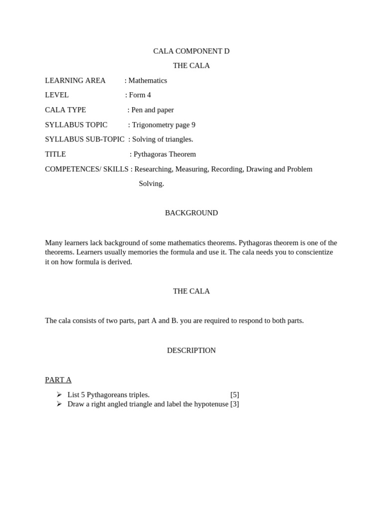 Cala Component D | PDF