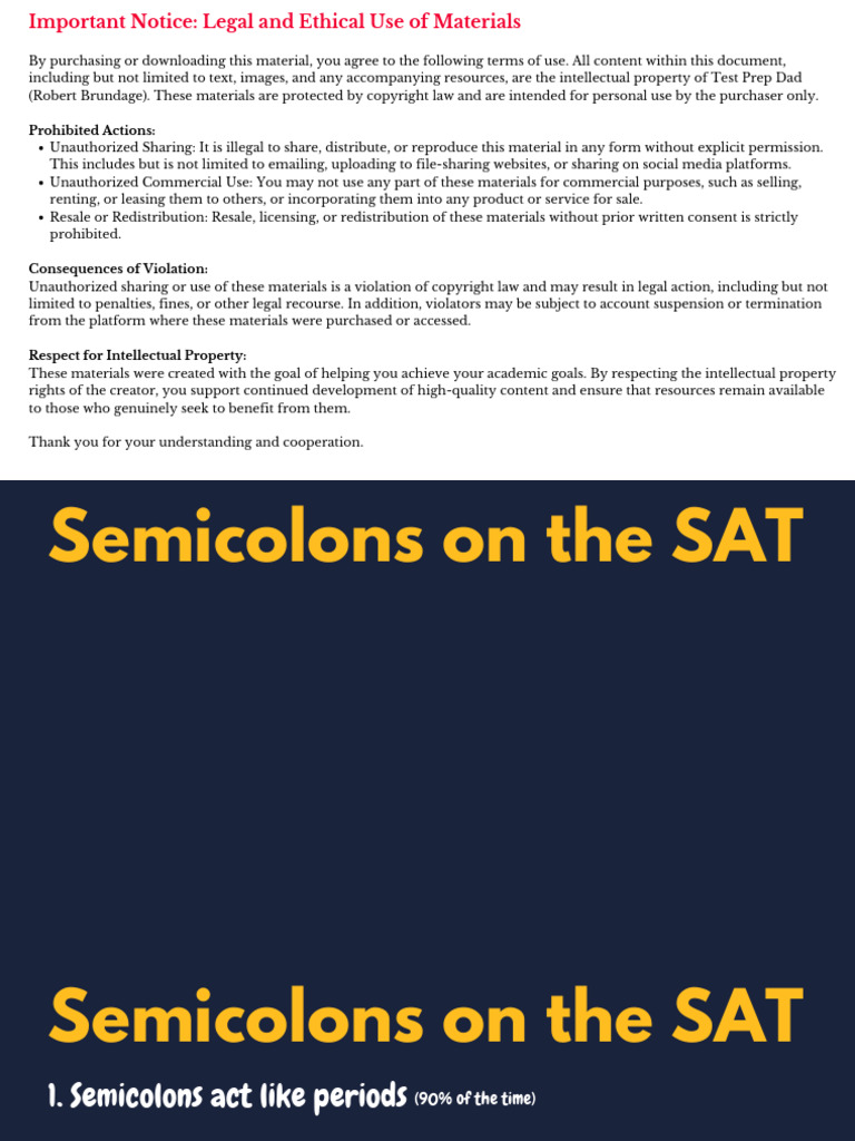 Semicolon Slides | PDF | Copyright | Intellectual Property