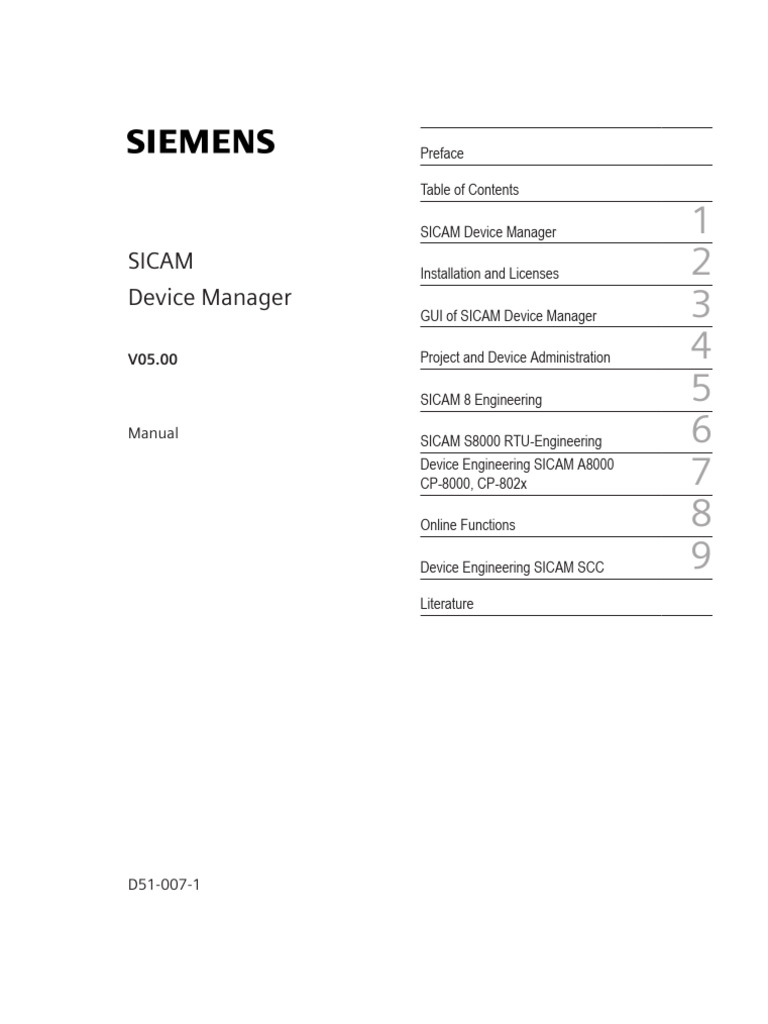 SICAM Device Manager Manual V05.00 | PDF | Trademark | Backup