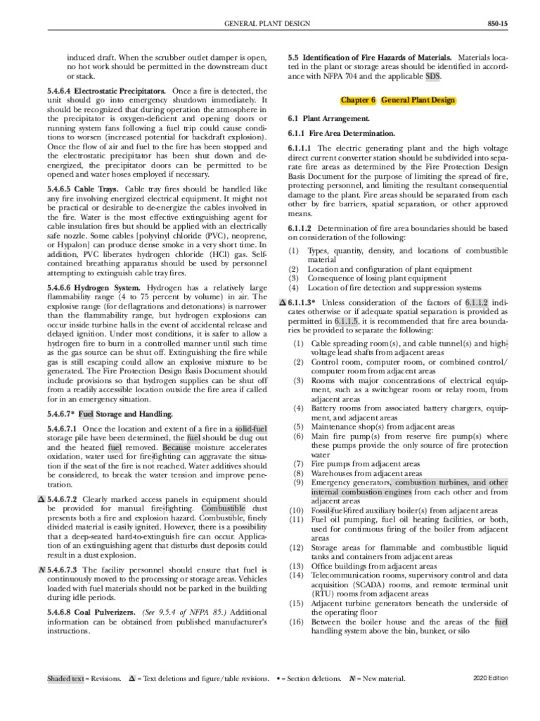 Ext NFPA 850 - Criterios de Diseno Instalaciones Subestaciones | PDF ...