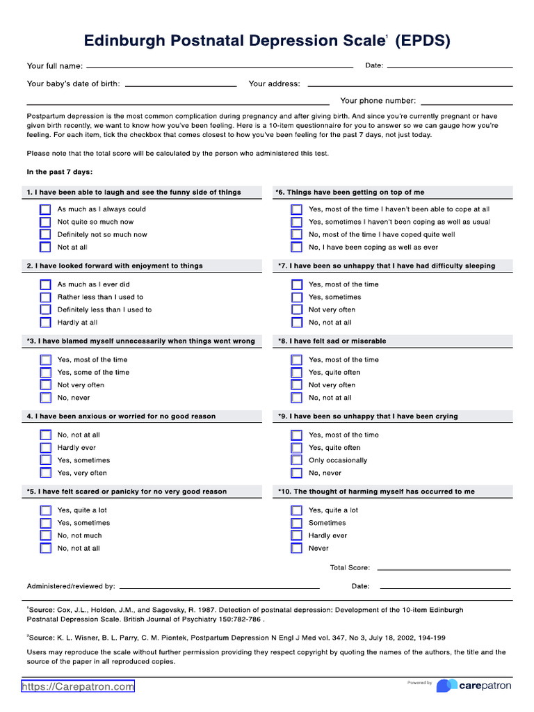 Thang Đo Trầm Cảm Sau Sinh Edinburgh-postnatal-Depression-scale-epds ...