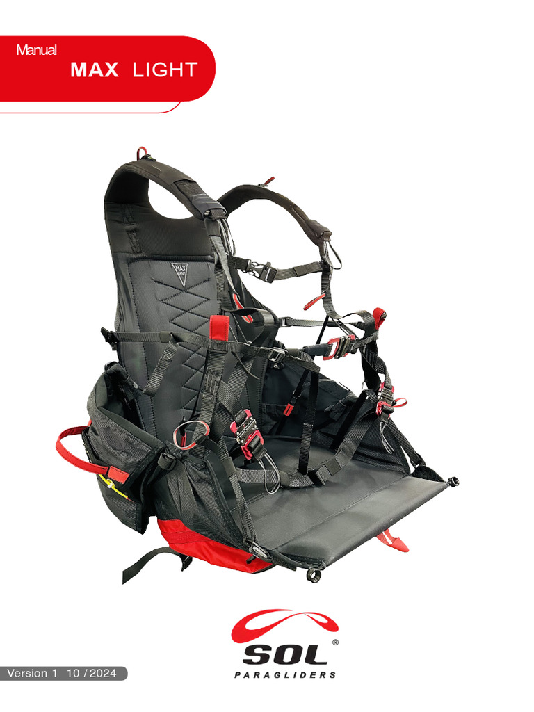 Assento Paramotor Max Light - Manual EN | PDF | Parachute | Parachuting