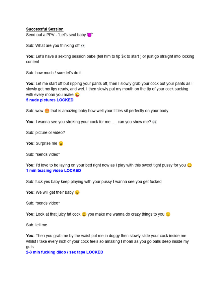 Sexting Script 5 | PDF