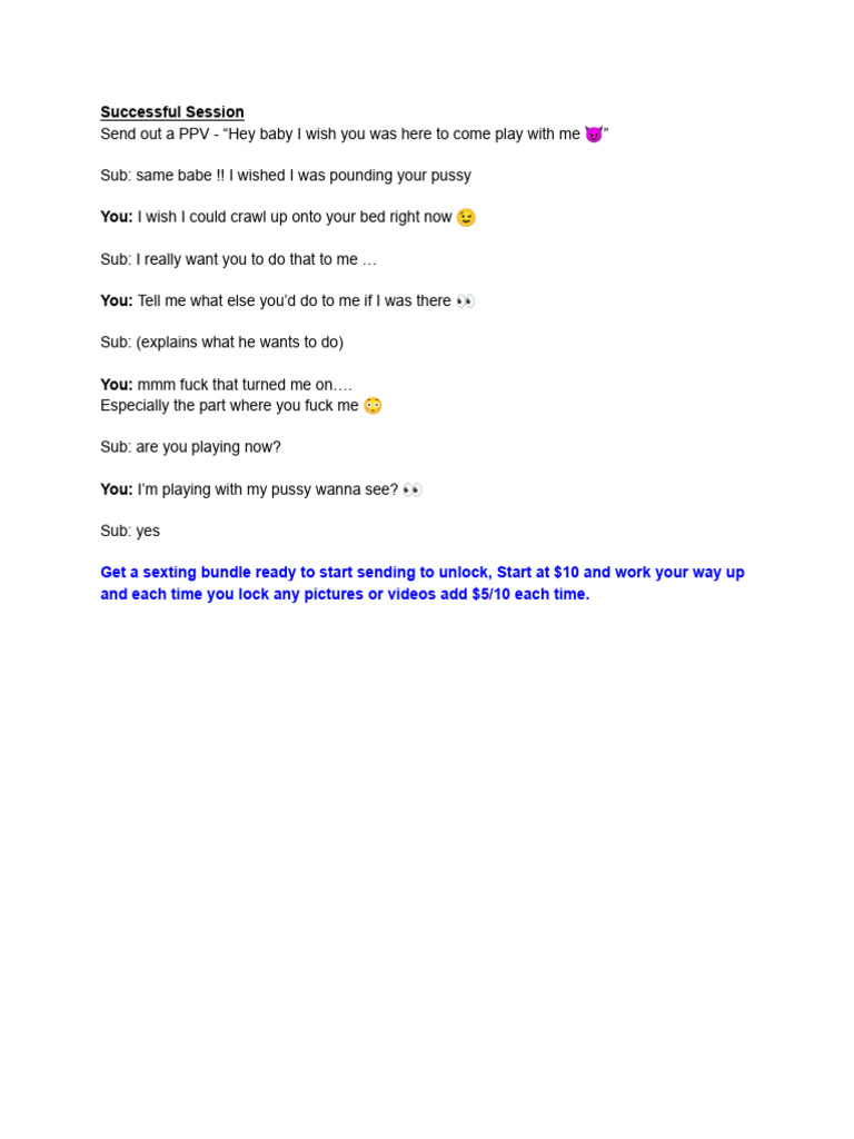 Sexting Script 3 | PDF