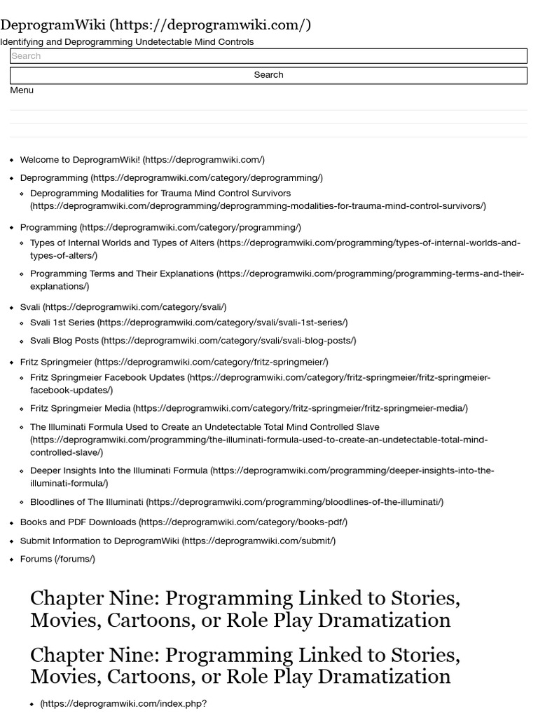 Chapter Nine - Programming Linked To Stories, Movies, Cartoons, or Role Play Dramatization | PDF