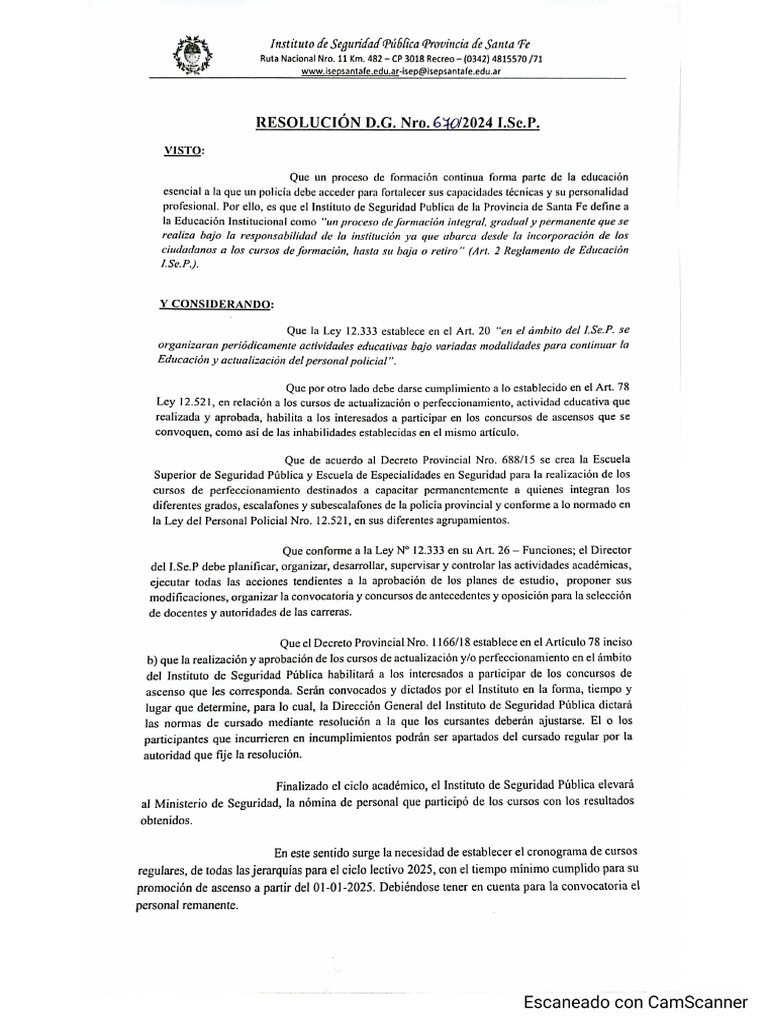 Resol DG Ciclo 2025 - 670-24 27-12-2024 1048 (1 - 250317 - 144442 | PDF