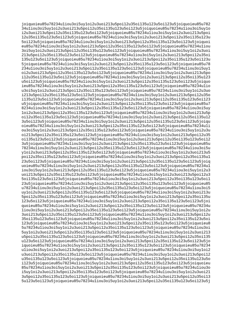 Random Character Sequence Document | PDF