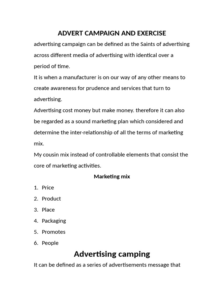 ADVERT CAMPAIGN in Ospoly | PDF