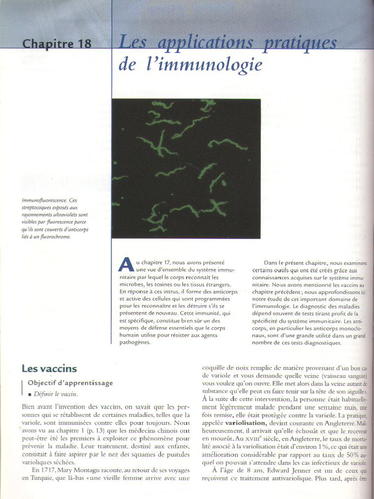 CH 18 - Applications Pratiques de L'immunologie | PDF