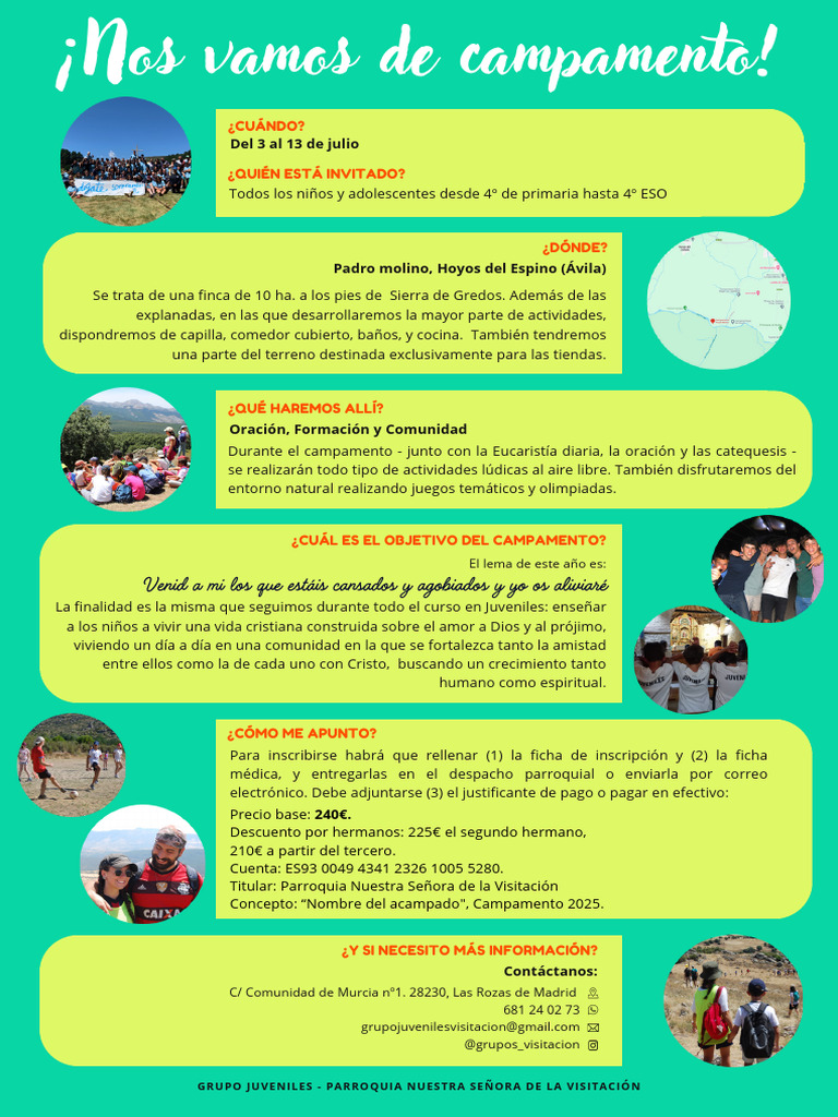 Folleto Campamento 2025 | PDF