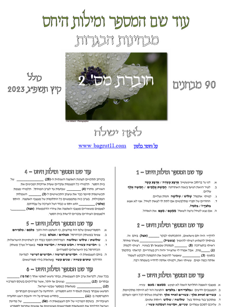 Shem HaMispar 2 Questions Lea Ishlach | PDF