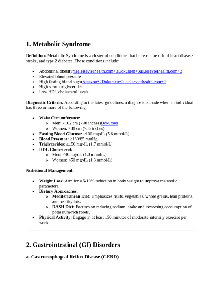Dietitian Exam Notes For Dha | PDF | Chronic Kidney Disease | Malnutrition