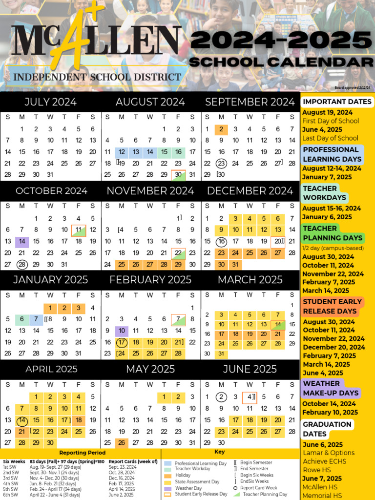 McAllen ISD School Calendar 2025-26 | PDF