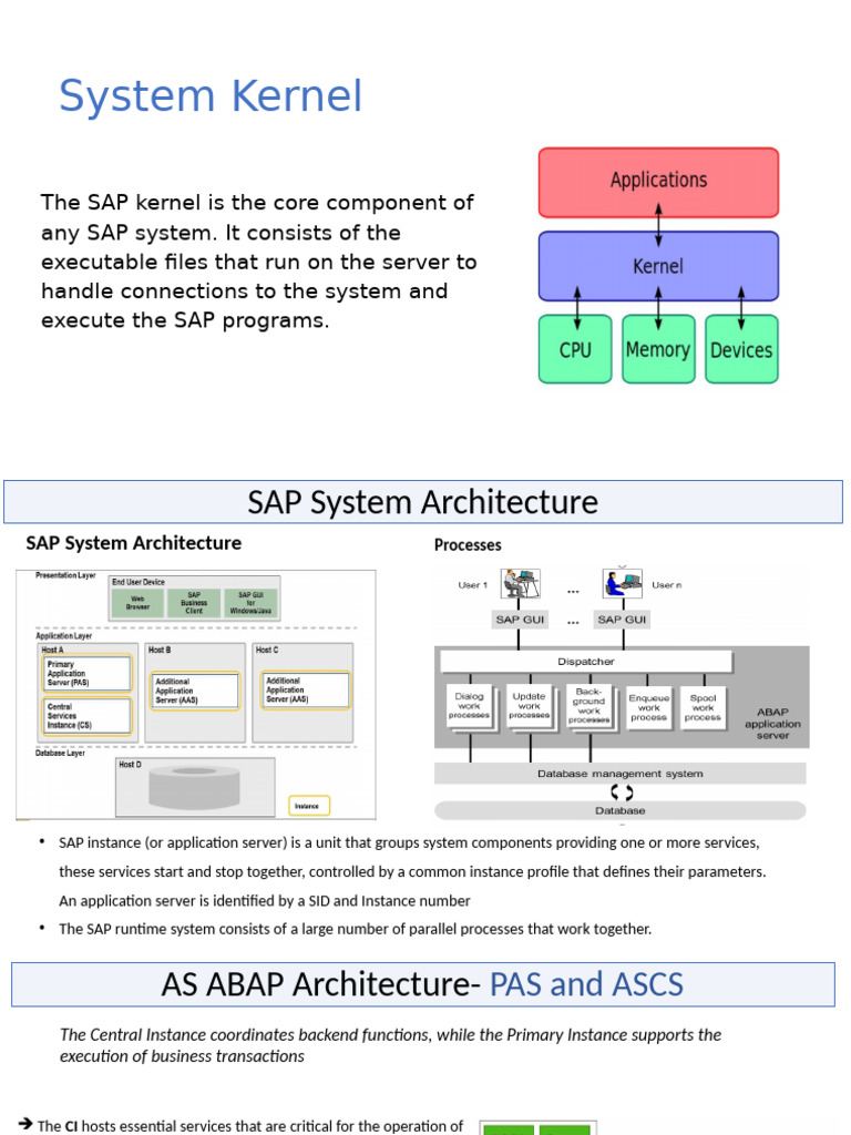 1 SAP system Kernel | PDF | Software | Systems Architecture