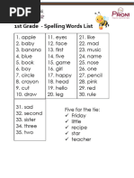 400 Spelling Bee Word List Every Level Easy Difficult and Impossible | PDF
